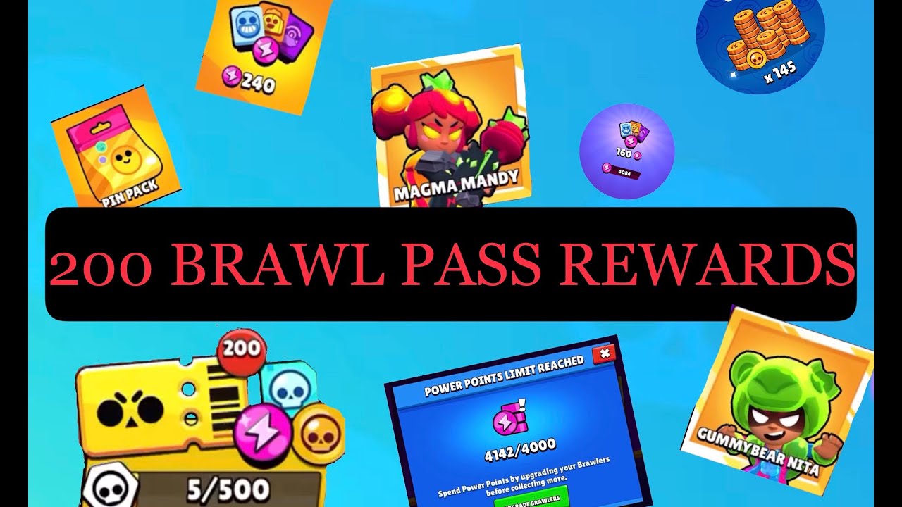200 BRAWL PASS REWARDS | Brawl Stars - YouTube