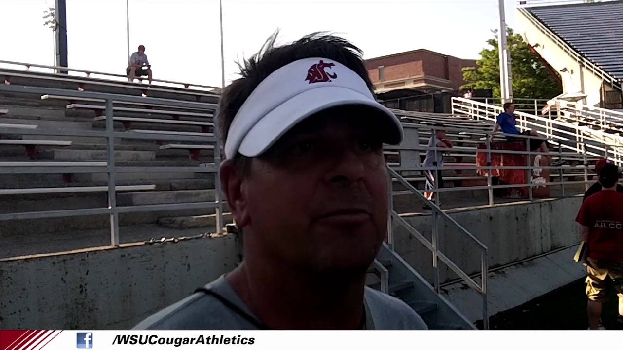 WSU Football: Mike Breske after practice Aug. 14 - YouTube