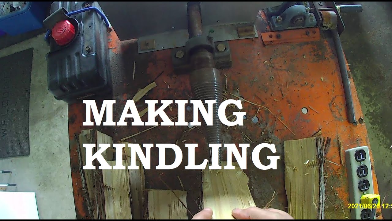 Making Kindling with the Woodscrew. - YouTube