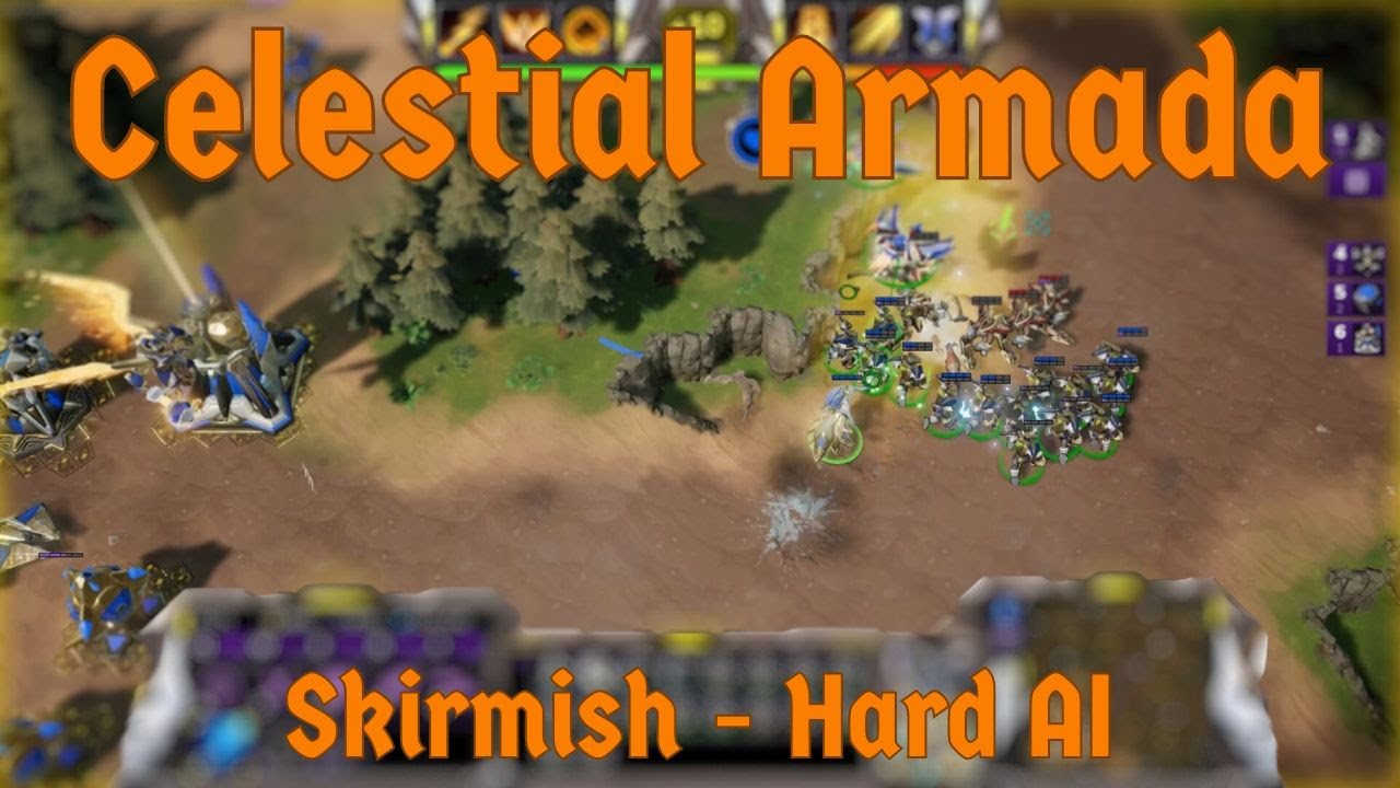 Stormgate Skirmish Against Practice (Hard) AI - Celestial Armada - YouTube