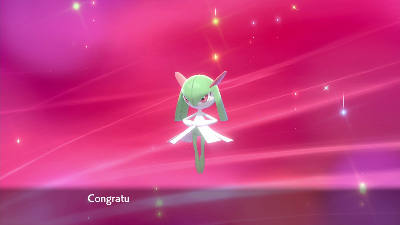 pokemon shield evolving ralts into kirlia - YouTube