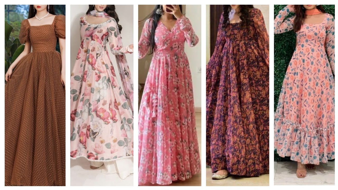 Very amazing or attractive collection of long flowy frocks for girls ...