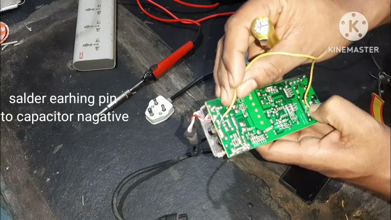 laptop charger earthing problem solve#laptop charger repair - YouTube