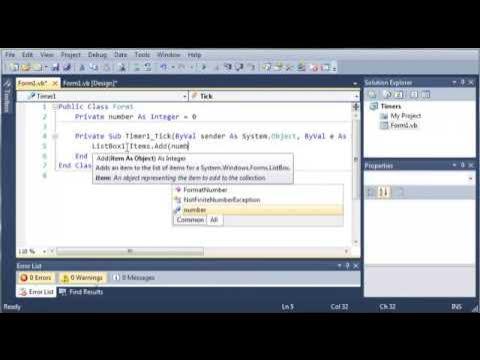 Visual Basic Tutorial 138 Timers ‏ - YouTube