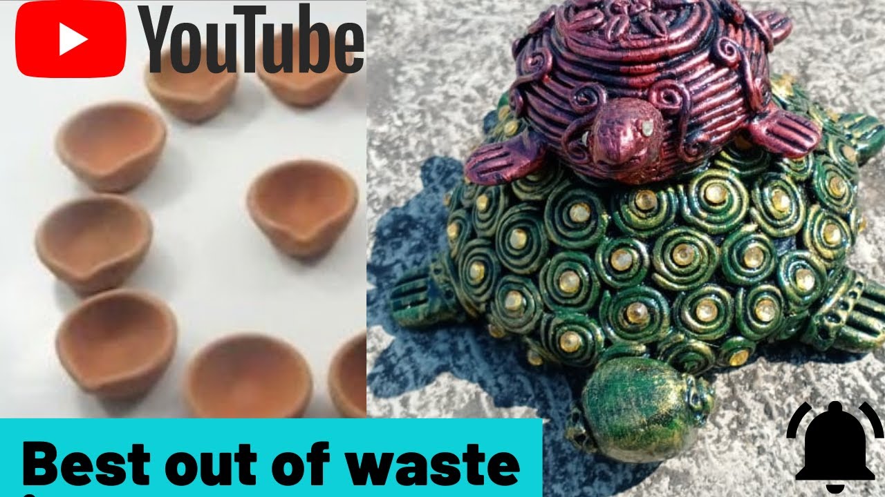 Dhokra Pattern Tortoise sculpture using diya | कछुए की मूर्ति कैसे ...