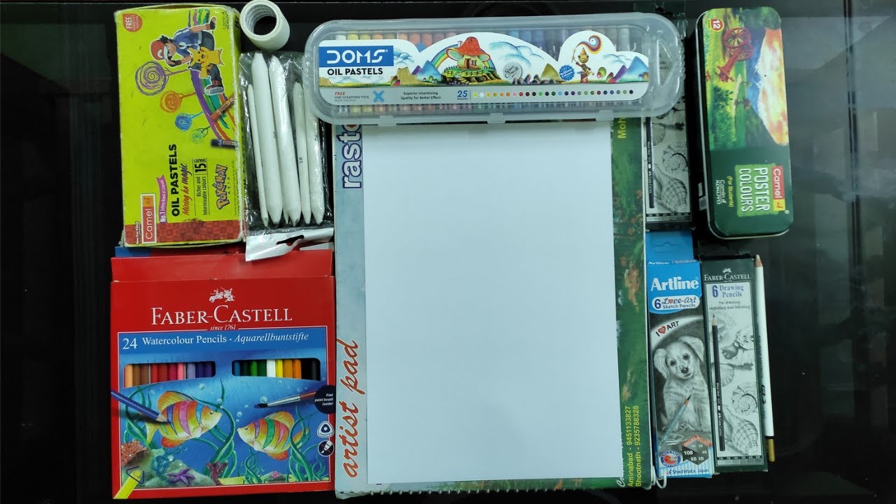 My favourite Art materials || Some basic Drawing materials for ...