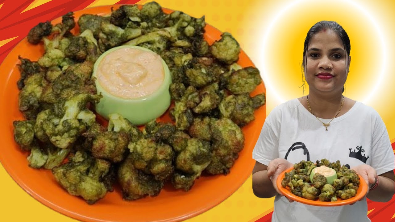 Crispy Green Cauliflower Fry Recipe | Green Gobi Fry Recipe | Gobi Fry ...