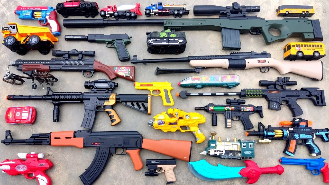 Mengumpulkan Mainan Tembak Tembakan Glock Pistol, Pistol Coboy, Awm ...