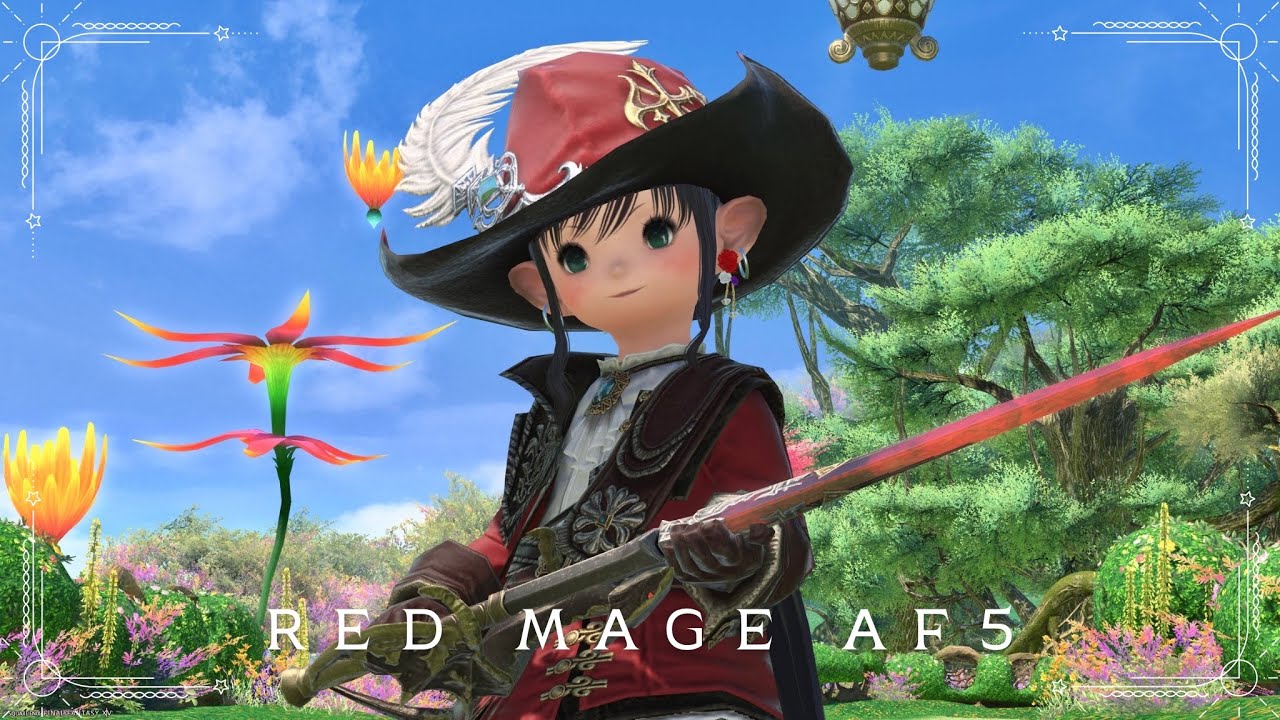 豪華な三銃士衣装・赤魔道士AF5装備『アトロフィー』(ララフェル女子Ver.) -Final Fantasy XIV- - YouTube