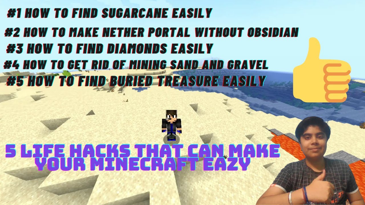 5 Hacks That Can Make Your Minecraft World Eazyyyyyy | Minecraft Tips ...
