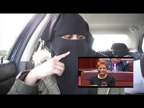 SENATOR PAULINE HANSONS BURKA STUNT- REACTION VIDEO - YouTube
