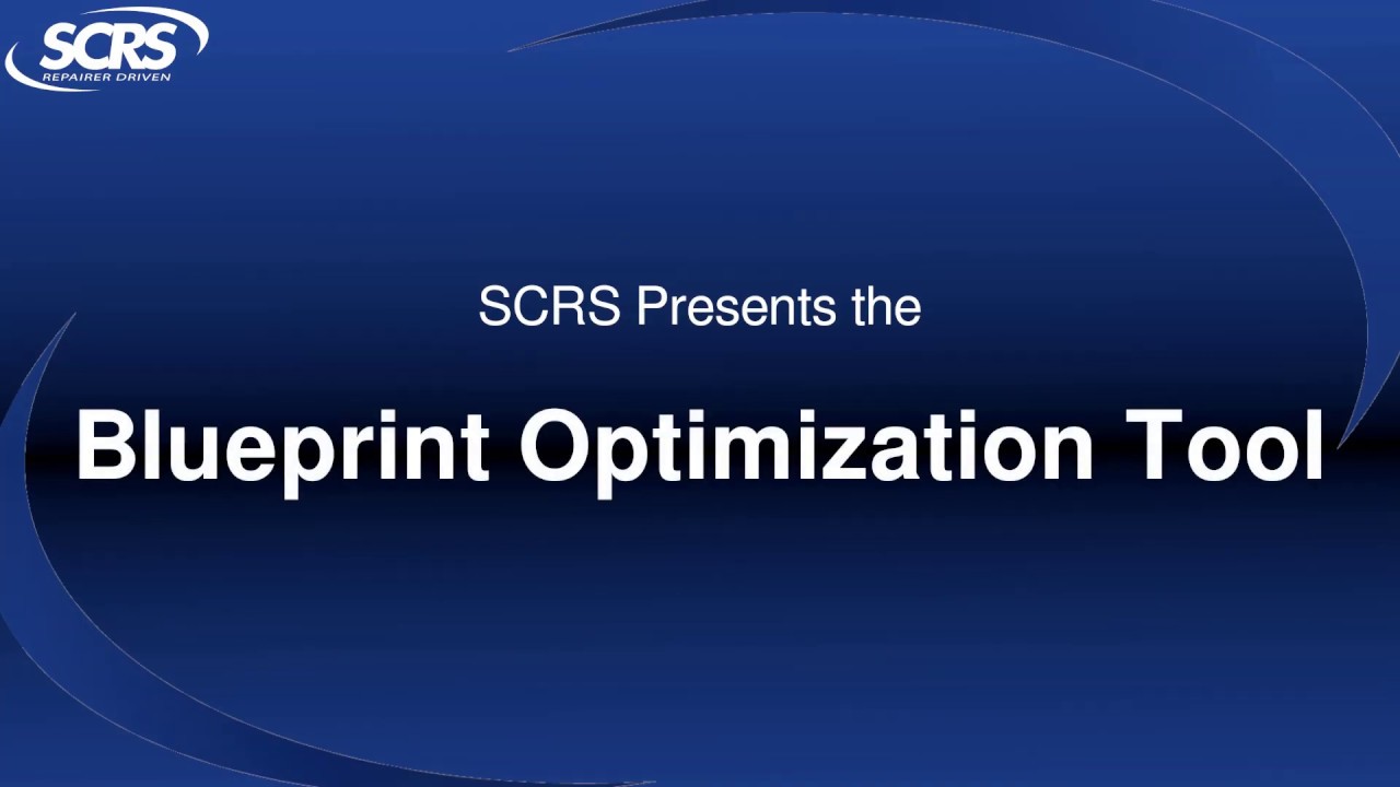 SCRS Blueprint Optimization Tool Demo - YouTube