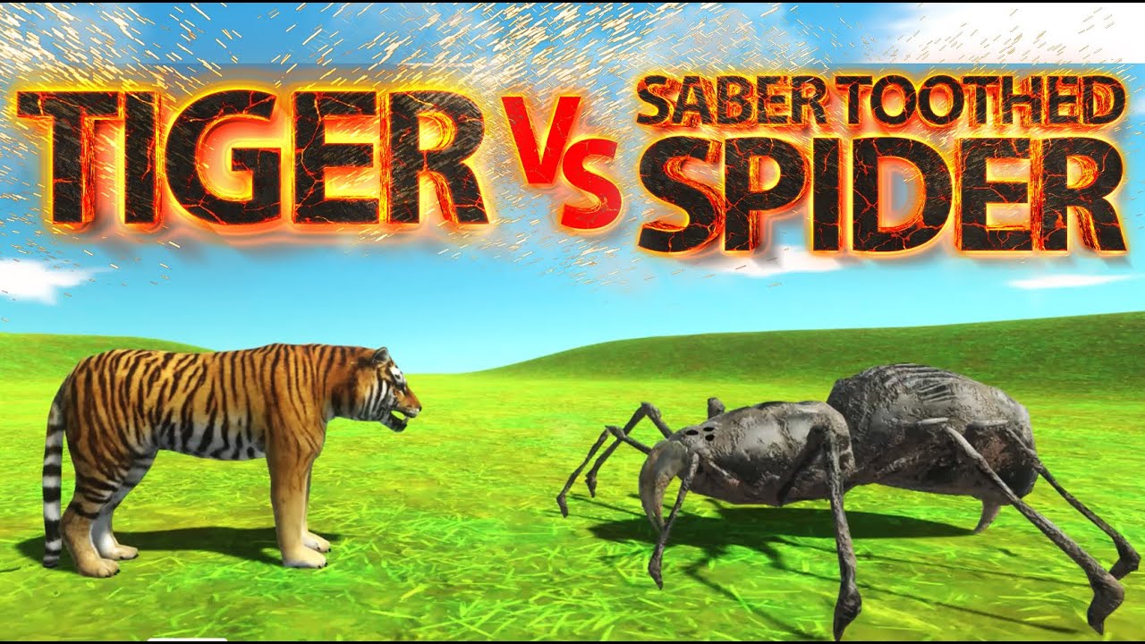 TIGER Vs SABER TOOTHED SPIDER ! ARBS - YouTube