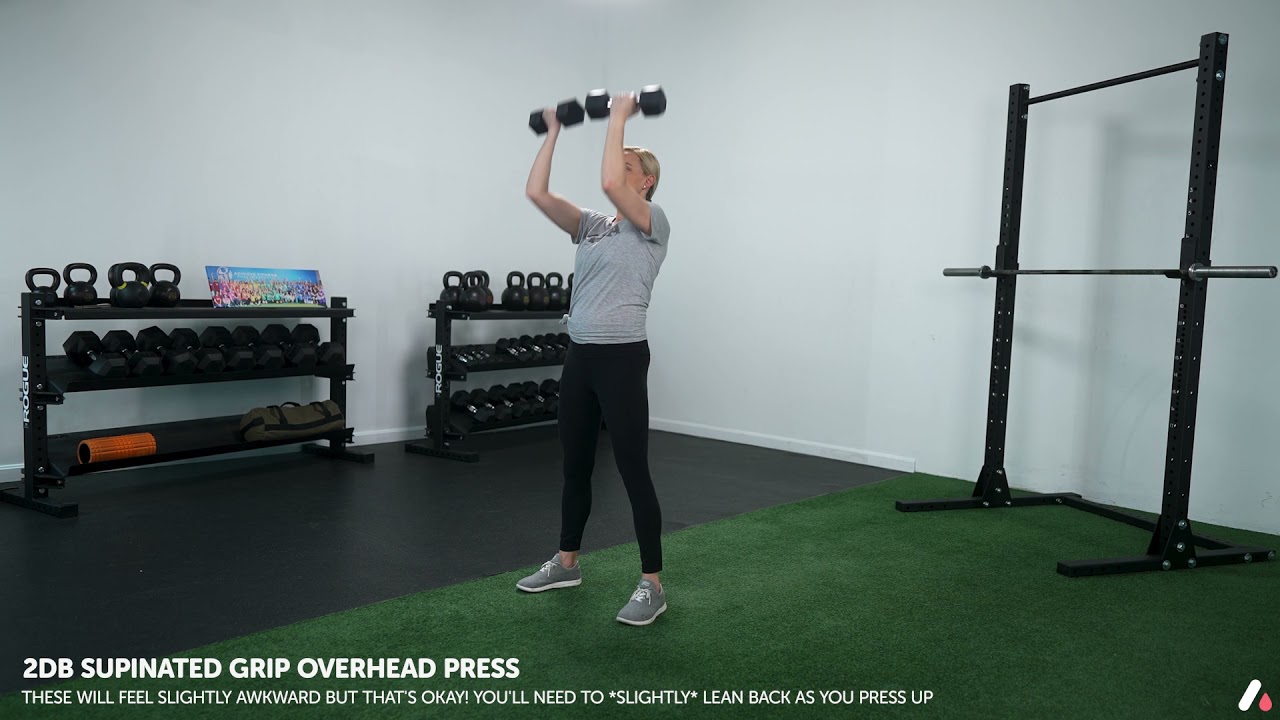 2DB Supinated Grip Overhead Press - YouTube
