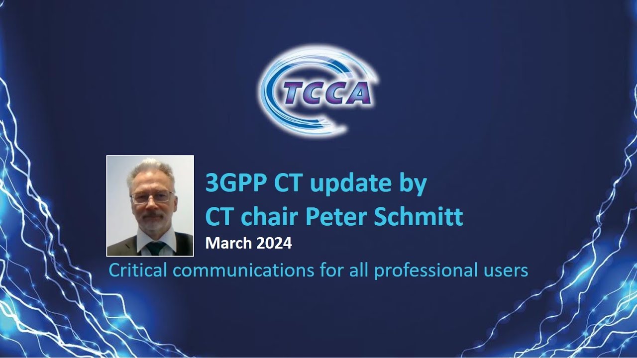 3GPP CT#104 update by CT chair Peter Schimitt - YouTube
