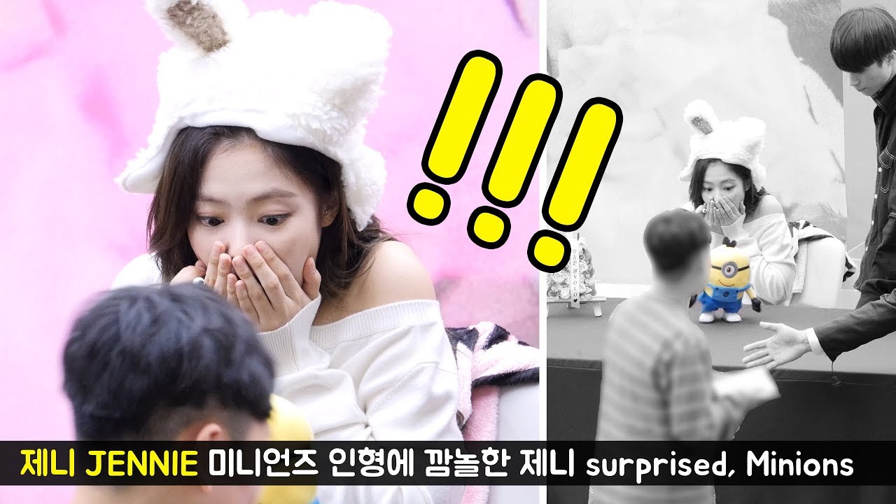 미니언즈에 깜놀한 제니 JENNIE surprised, Minions : Edited fancam : SOLO 팬사인회 ...