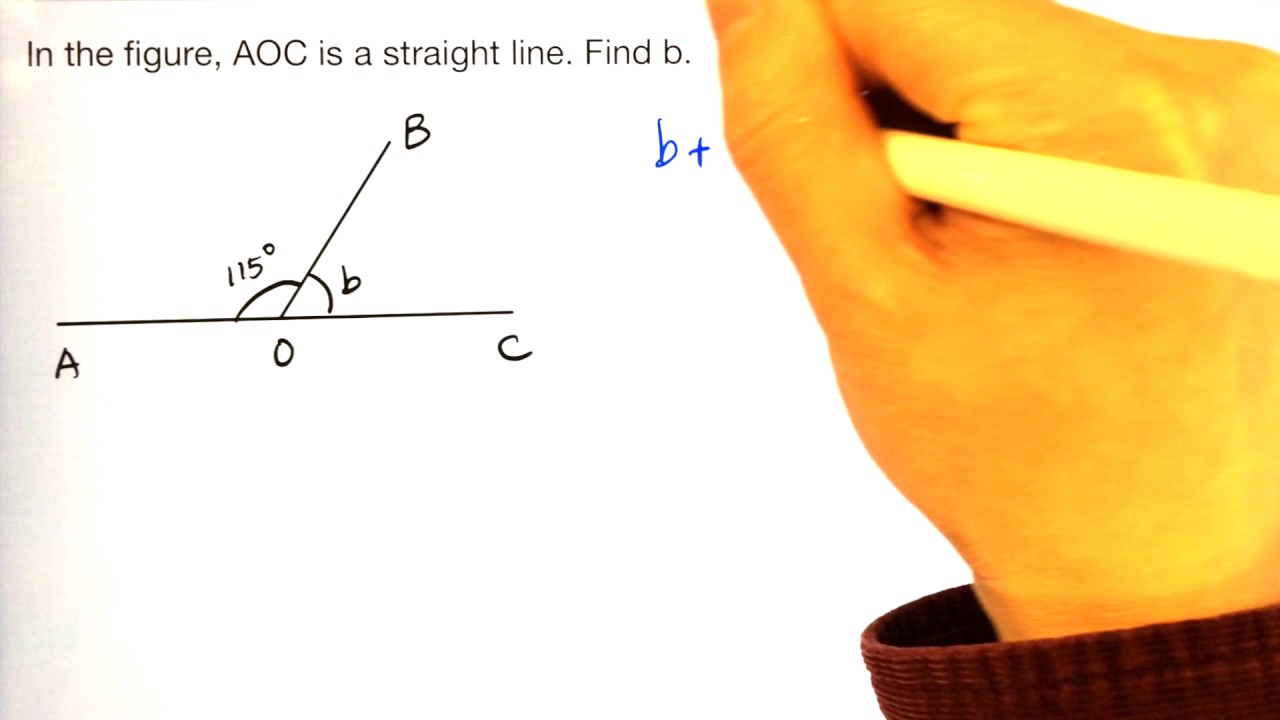 11.1b Example Adj angles on st line - YouTube