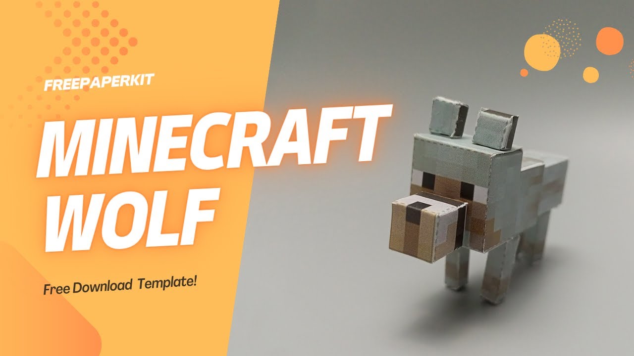 Minecraft Baby Wolf Papercraft