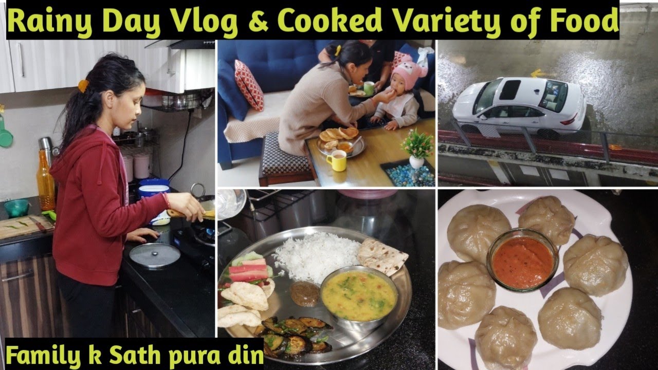 Rainy Sunday!!Cooked Special Food!!Enjoying Rain & Family Time!! - YouTube