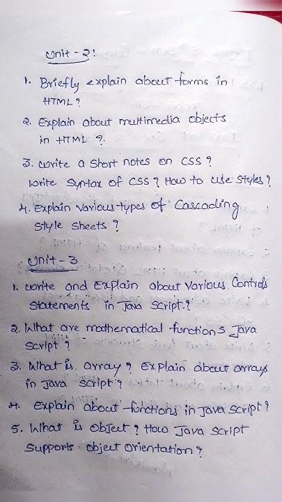 #degree 5th sem computer science paper -6A- Web interface designing technologies.#imp questions ...