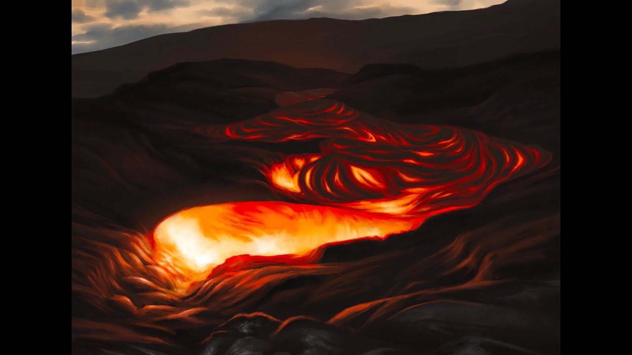 Lava Flow | Digital Painting - YouTube