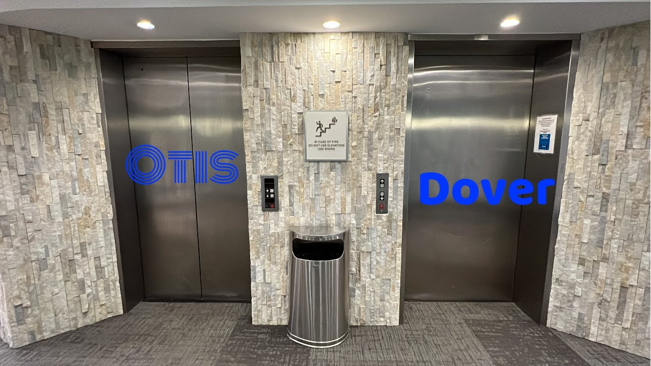 Cool Setup! Otis and Dover Elevators at 31500 Telegraph Rd, Bingham Farms MI - YouTube
