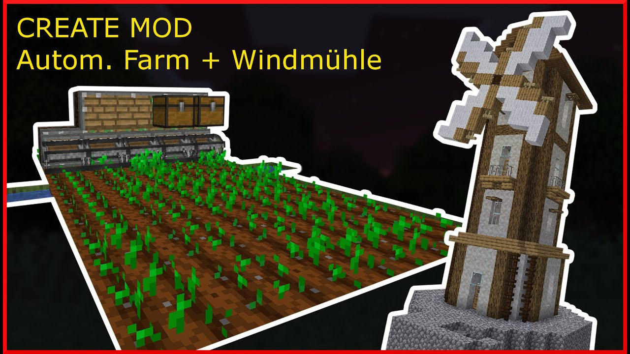 Wie baut man eine automatische Farm in Minecraft? | Minecraft [Create ...