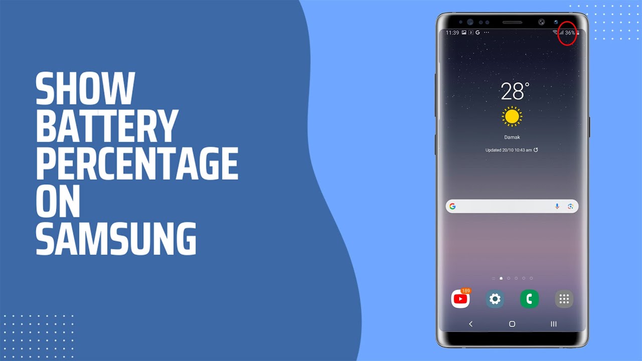 How to fix if battery percentage is not showing on Samsung phone - YouTube