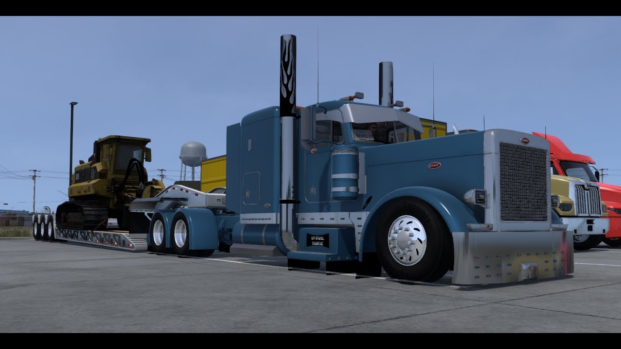 ATS / Project 3XX Por Nebraska 1.50v con Lowboy Trailer / Cummins N14 ...