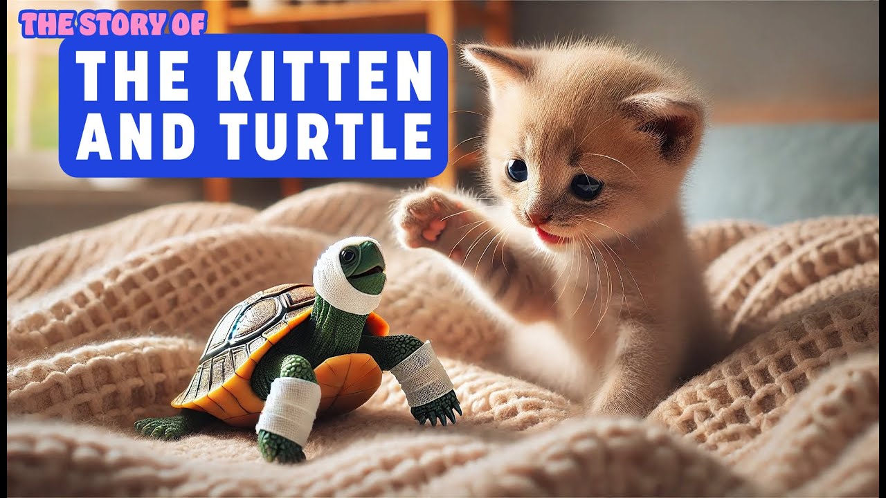 The story of the kitten and turtle - YouTube