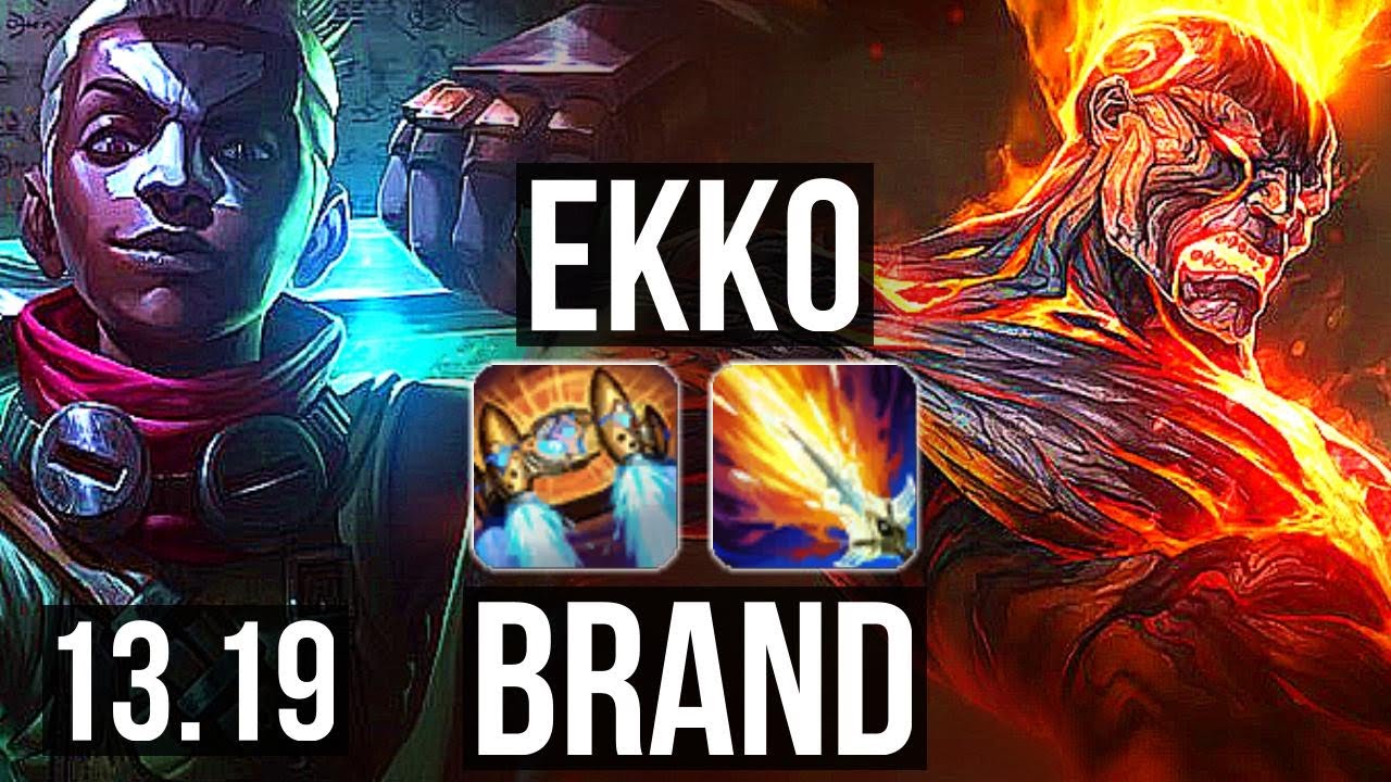 EKKO vs BRAND (MID) | 7/1/4, 1400+ games, 1.1M mastery, Godlike | KR ...