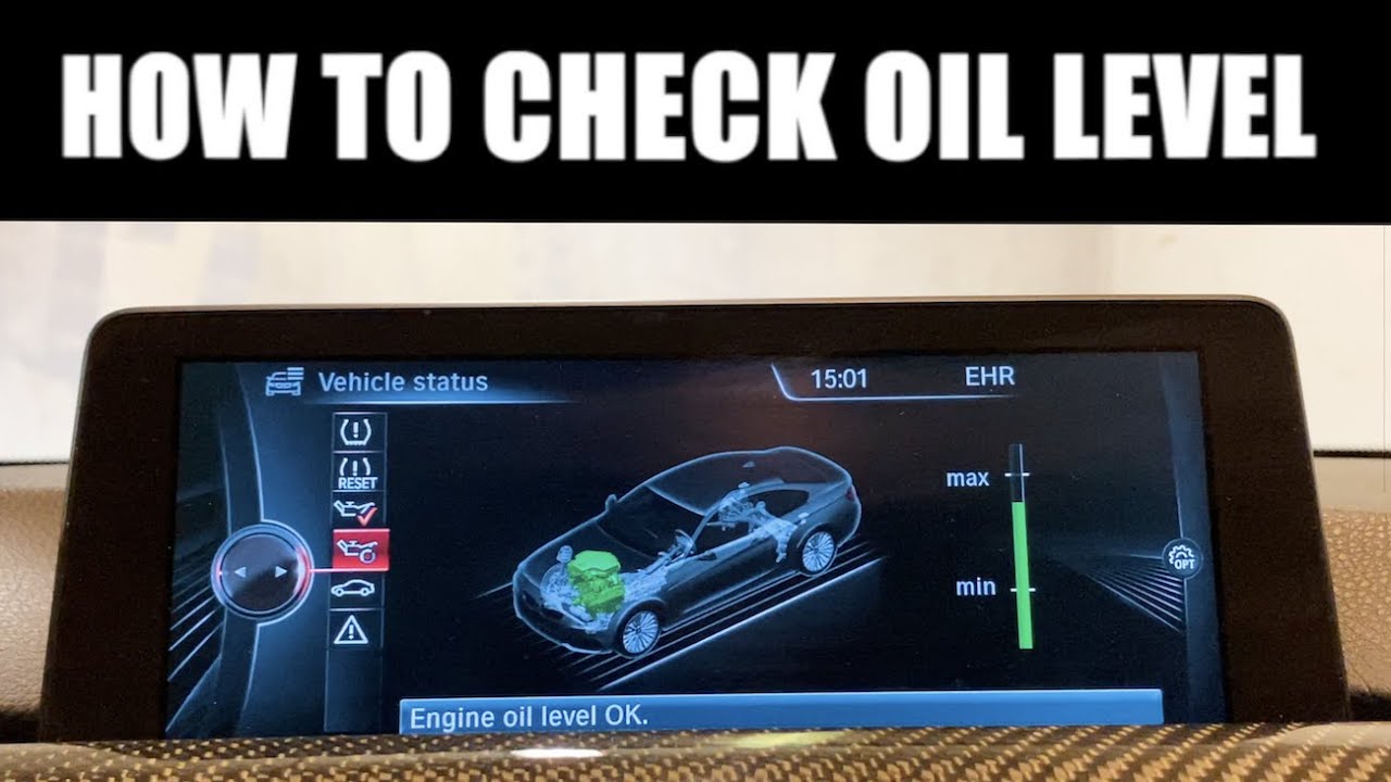 HOW TO CHECK THE ENGINE OIL LEVEL ON BMW F-SERIES (BMW F30, F10, F15 ...
