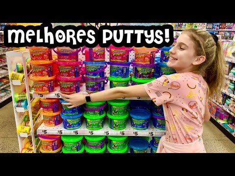 MELHORES PUTTYS SLIMES QUE JÁ TOQUEI NA VIDA ! COMPREI TUDO POR 5 DÓLARES !THE BEST SLIME PUTTY EVER
