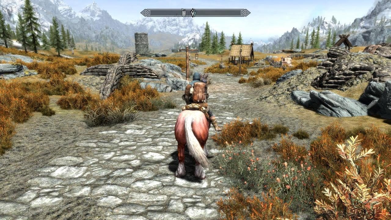 Skyrim: Localizar y Domar caballo rojo (Carrera blanca) - YouTube