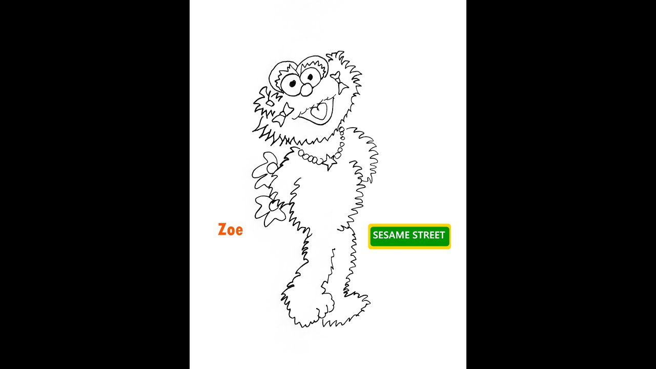 Zoe From Sesame Street Drawing
