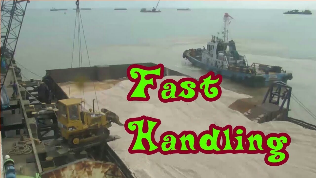 Amazing Complete Process of Limestone Transport Ships From Leaning to ...