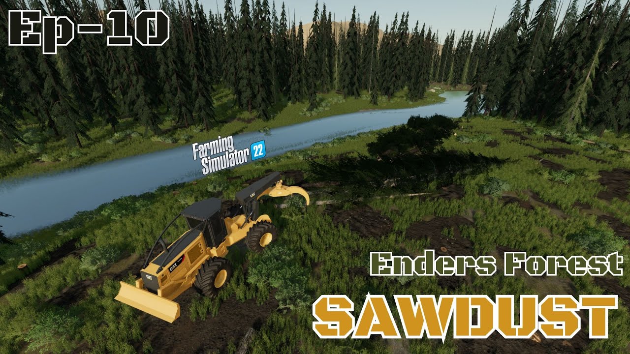 SAWDUST-Ep 10-Moving Piles-FS22 Timelapse Forestry - YouTube