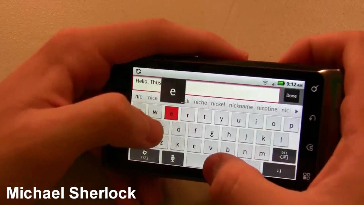 Droid 2 Text Input Review - YouTube