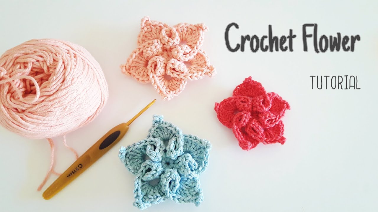 How To Crochet A Flower. 🌺 Easy Tutorial. DIY 😀 - YouTube