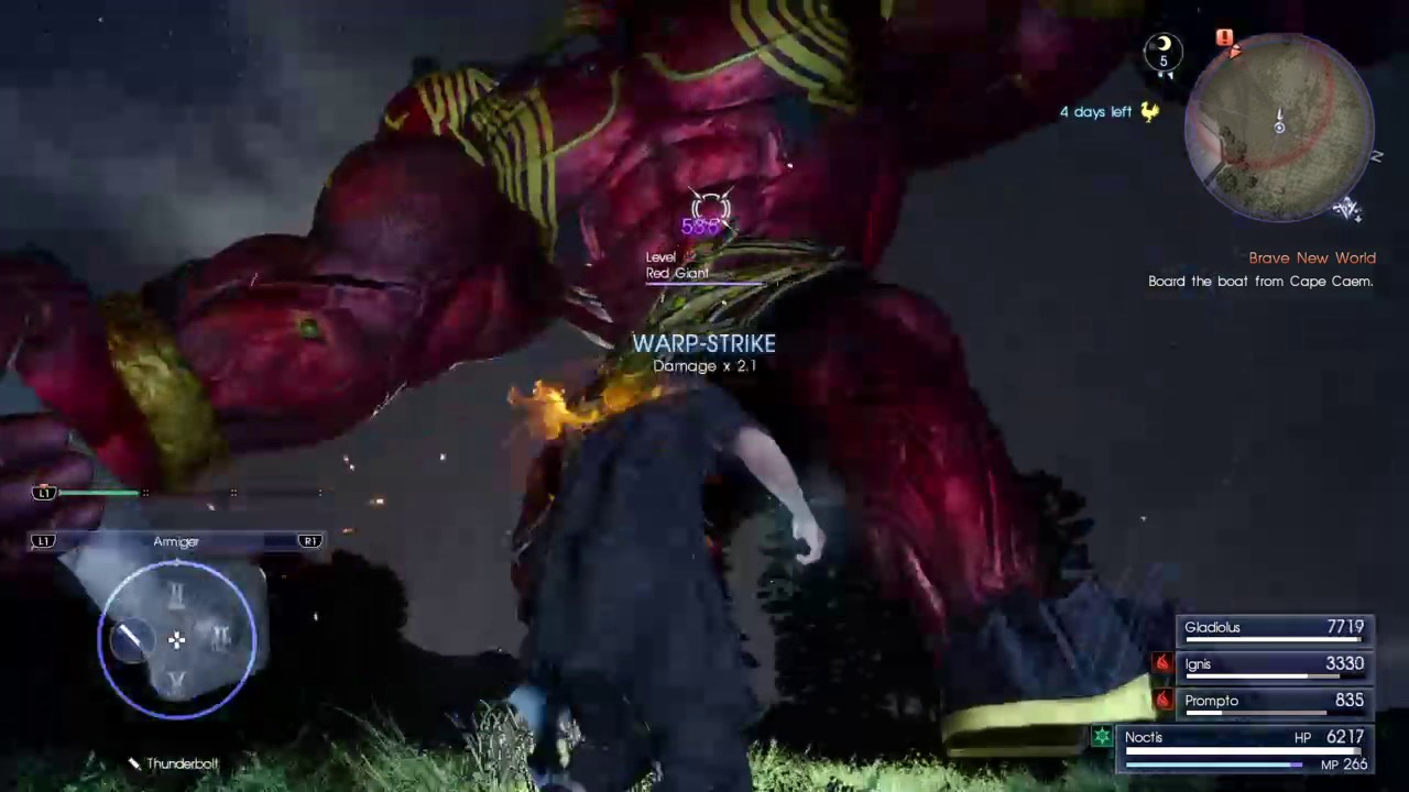 FFXV Slaying The Red Giant - YouTube