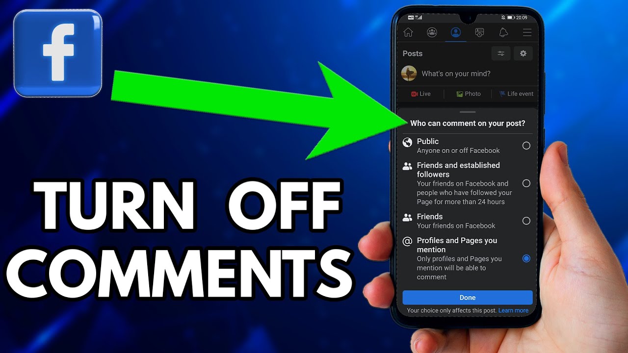 How To Turn Off Comments On Facebook Post - YouTube
