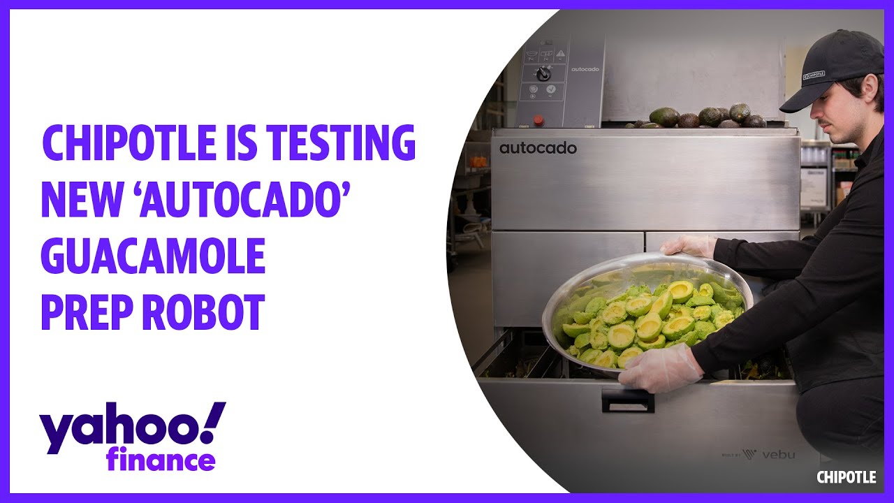 Chipotle testing new 'Autocado' guacamole prep robot - YouTube