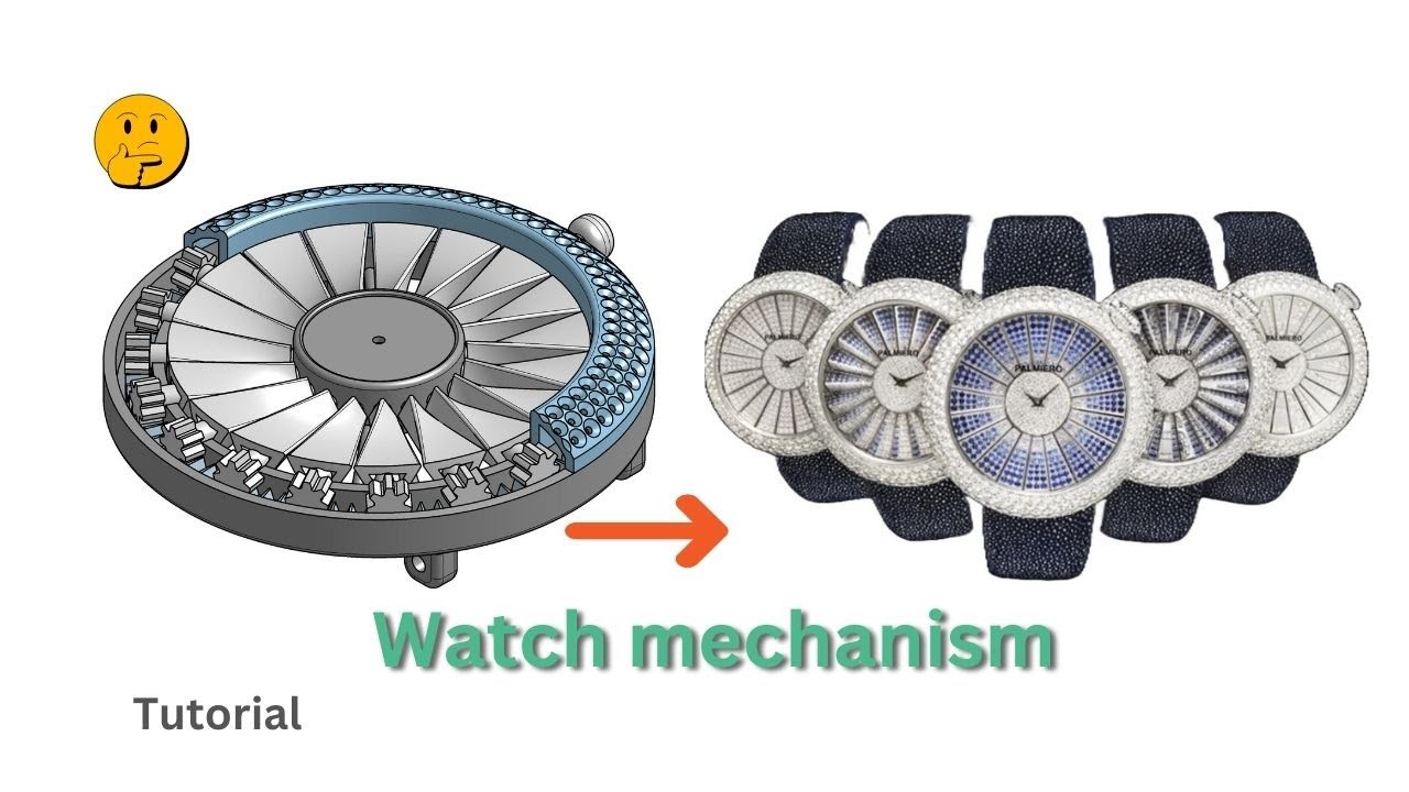 mechanical watch CAD design tutorial - YouTube