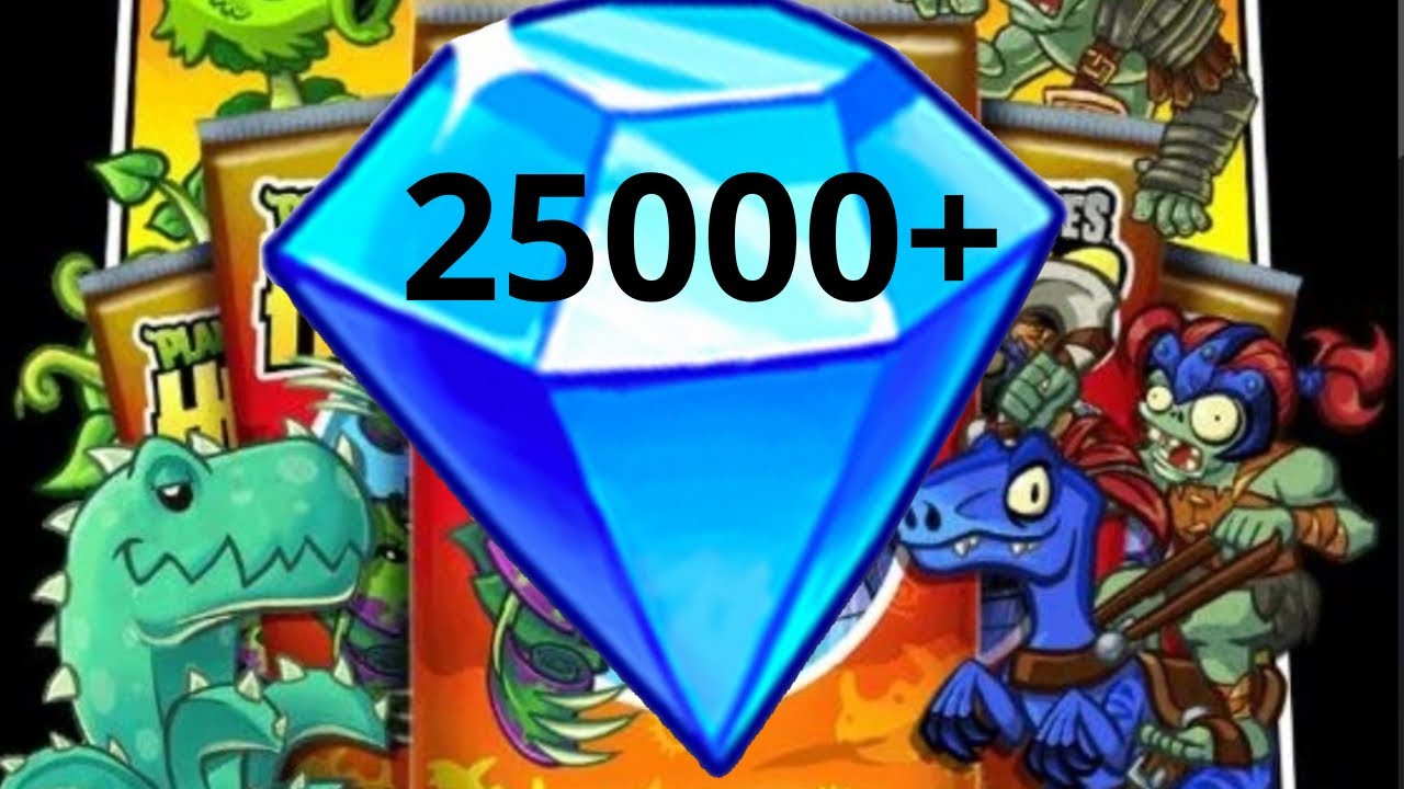 25000+ GEMS PACK OPENING! - Pvz Heroes - YouTube