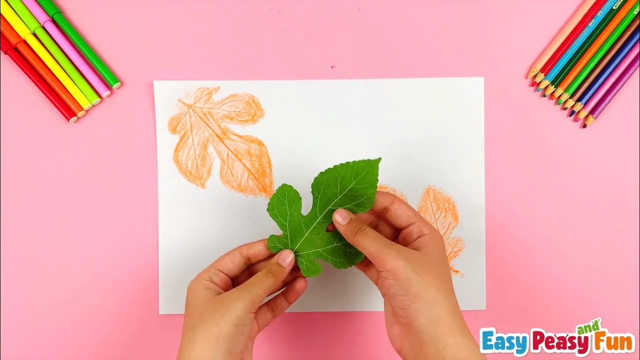 How to Make Leaf Rubbing Art - YouTube