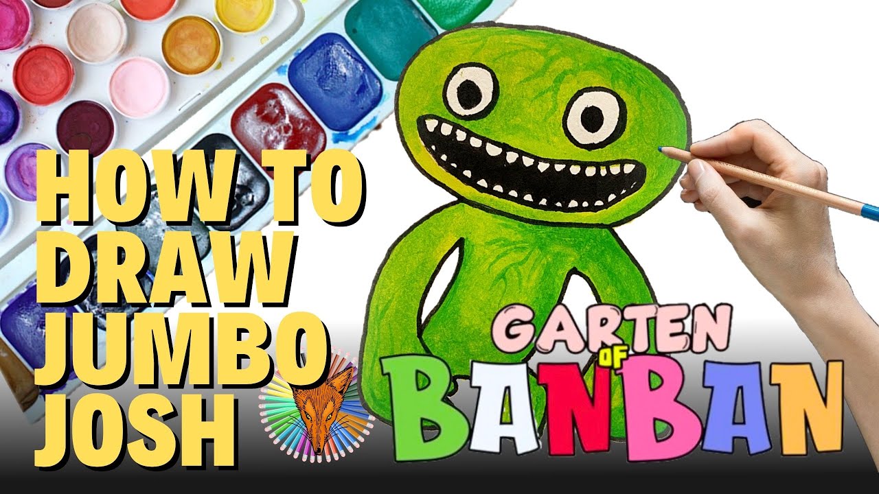 how to draw jumbo josh from garten of banban with colorpaints - YouTube
