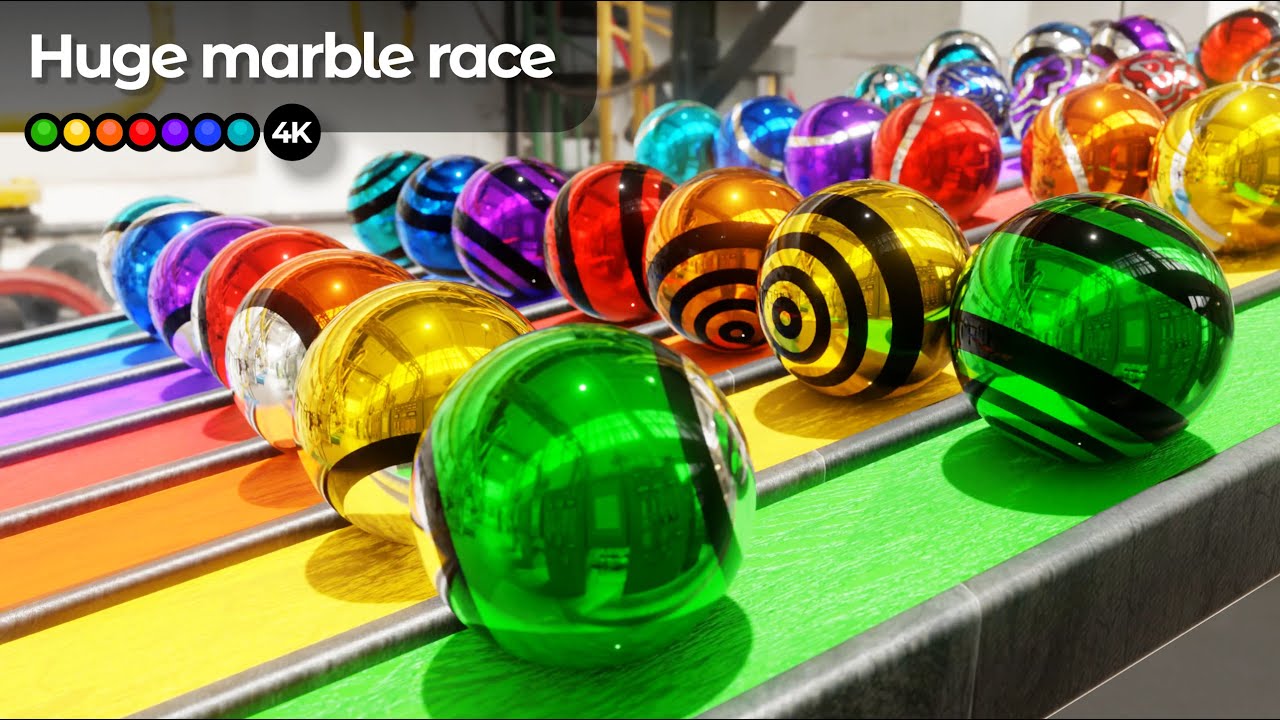 Huge Marble Race | Marble Machine Animation made in Blender - YouTube