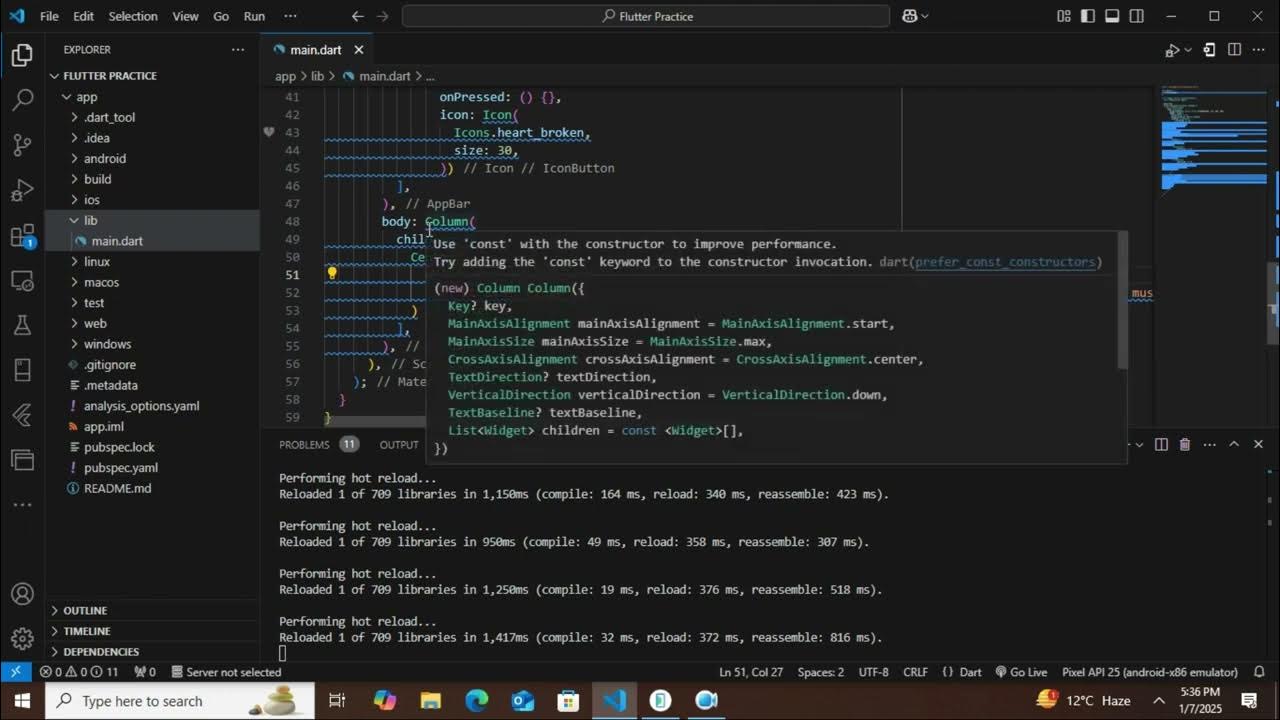 Flutter First App Tutorial: AppBar, Body, Floating Button & Bottom Navbar in One Screen - YouTube