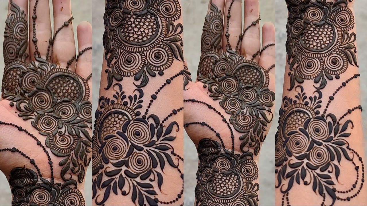 Dubai style mehndi design ll gulf herna tutorial ll simple easy mehndi ...