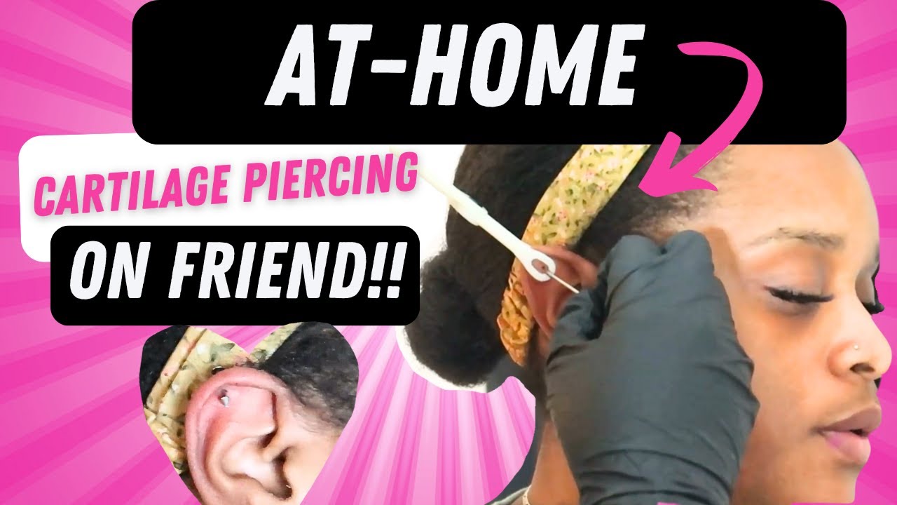 Doing my friend's first CARTILAGE PIERCING! | Painful??? - YouTube